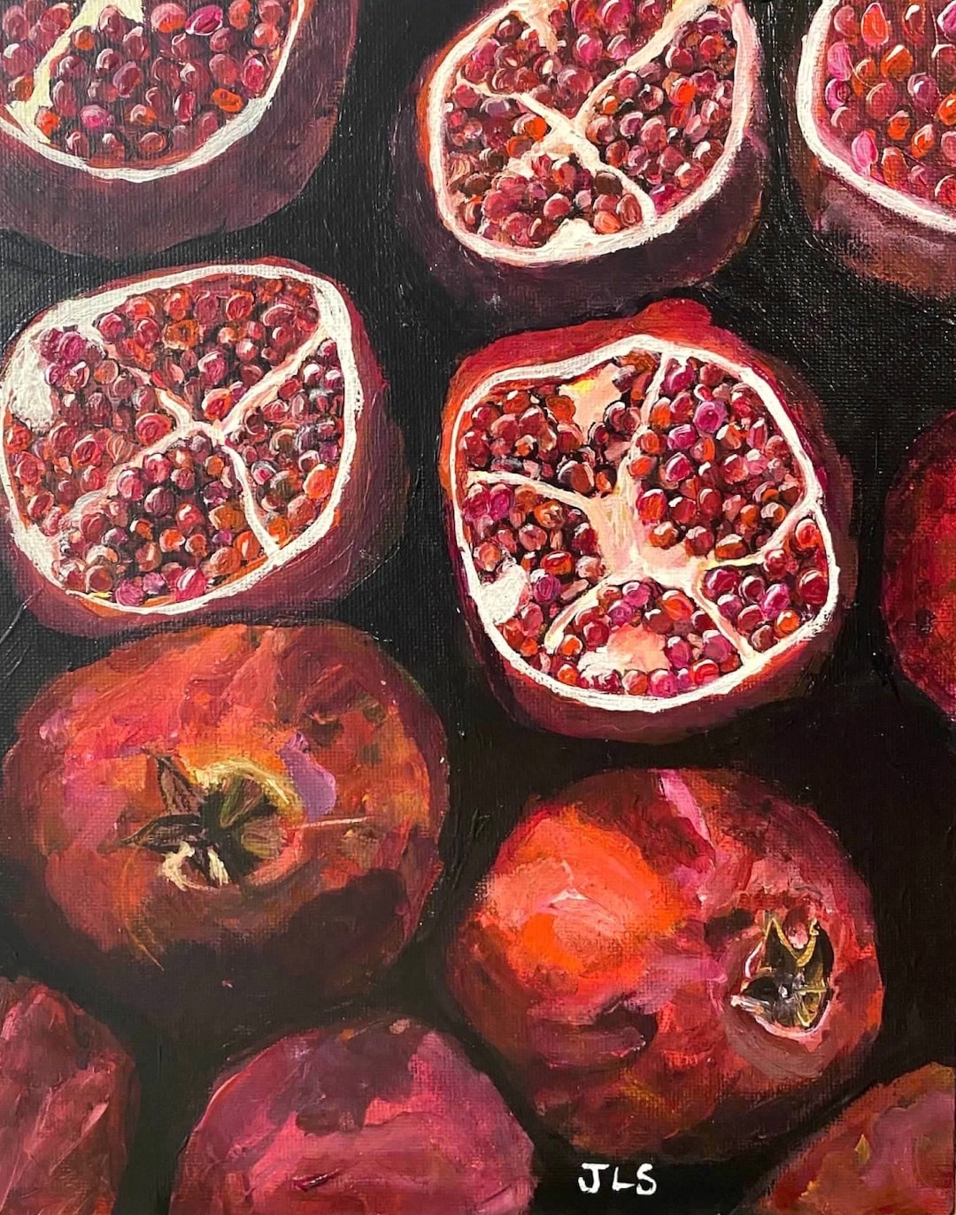 Art Print Pomegranates, 8 X 10 Print of Original, Fine Art Painting - Etsy