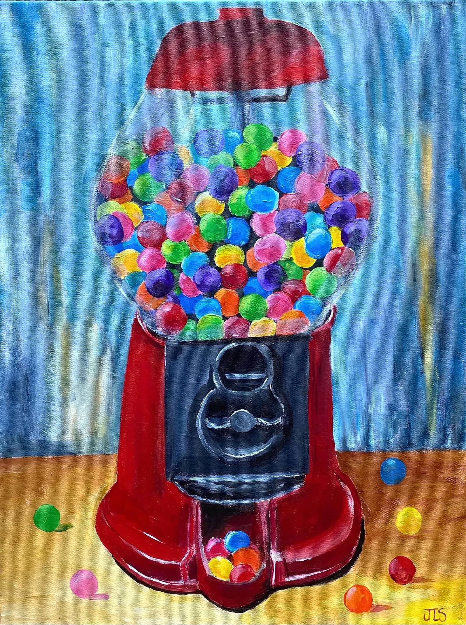 Bubble Gum Machine Painting