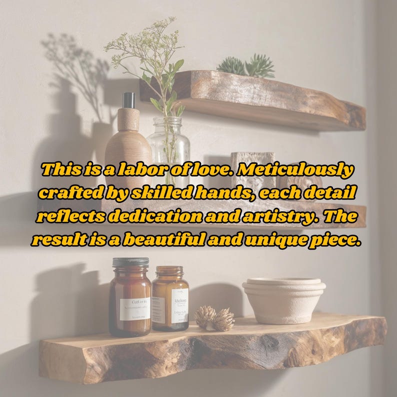 Live Edge Floating Shelves | Live Edge Floating Shelf | Long Wooden Bookshelf for Home Decor ...