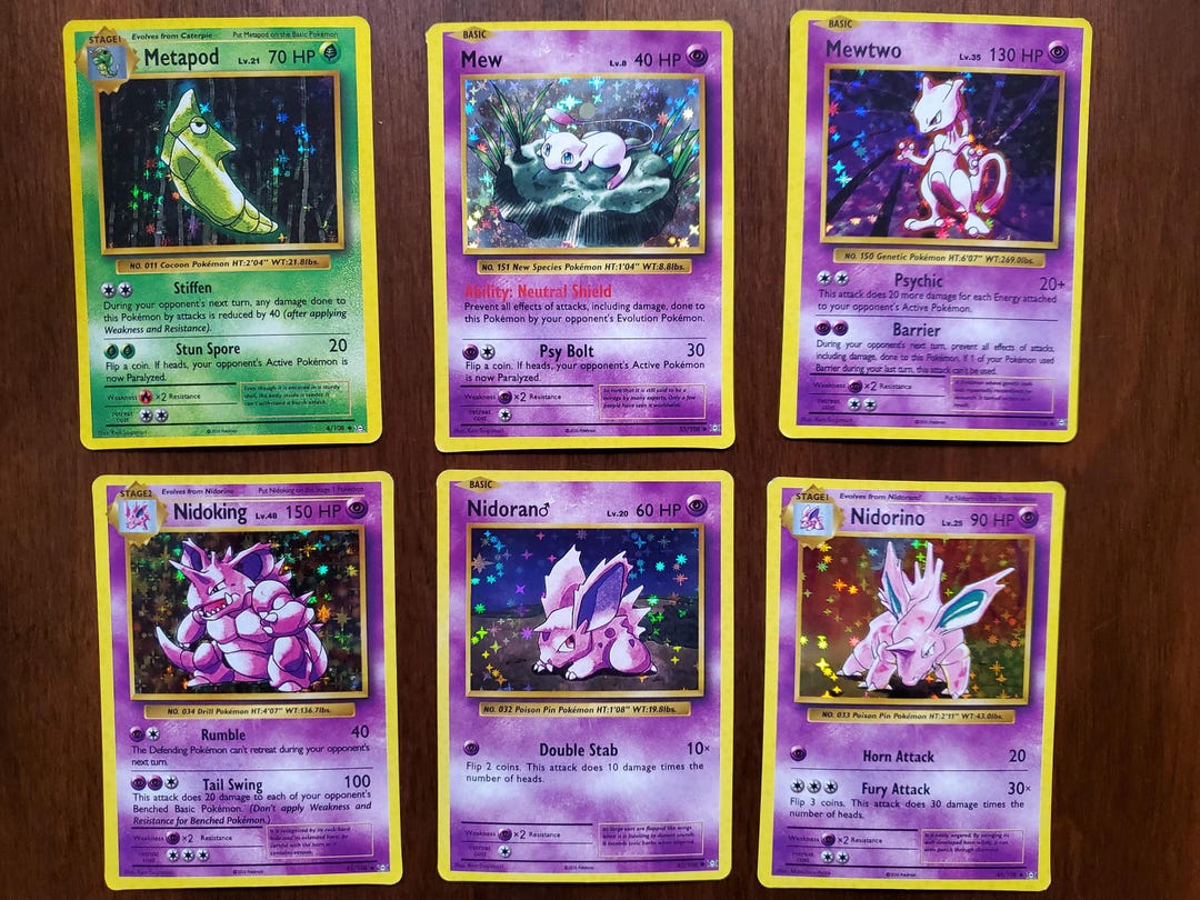 Custom Pokemon Cards Base Set Holos 2 of 2 - Etsy