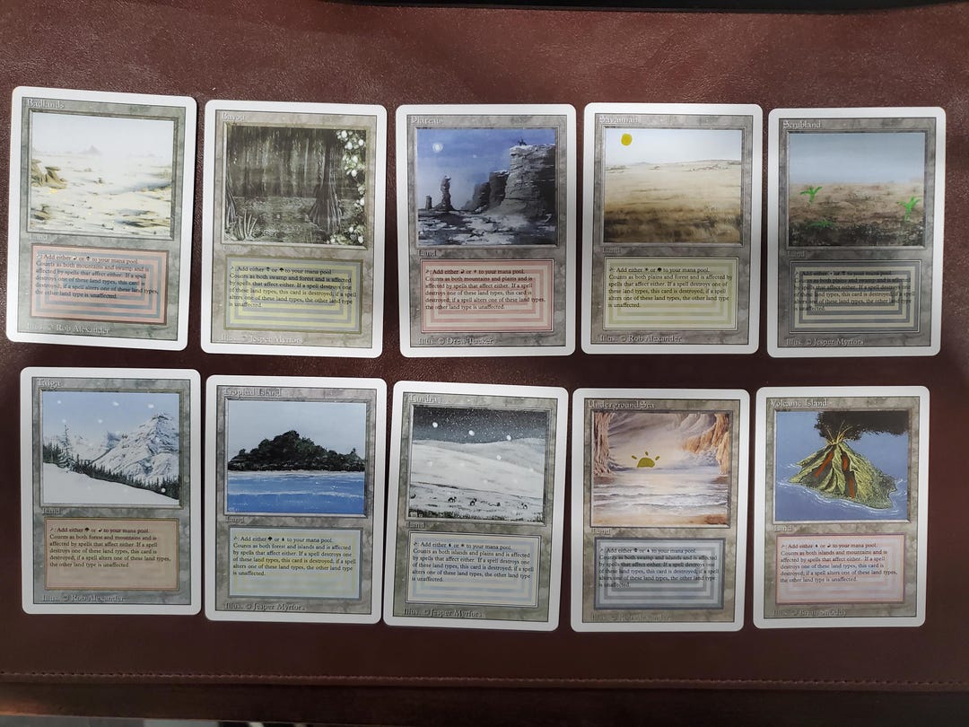 MTG Dual/shock/fetch Land Sets & Singles, Hand-painted Custom Made ...