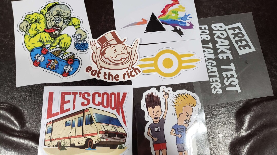Large Stickers: Breaking Bad, Pokemon, Beavis & Butthead, and More. - Etsy