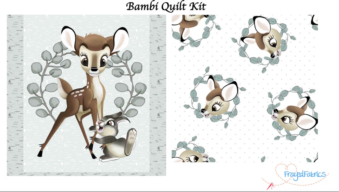 Bambi Nursery Quilt Kit Springs Creative - Etsy