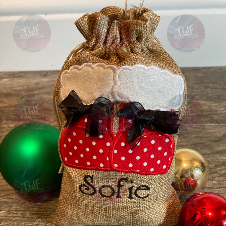 Christmas Mini Gift Bags With Cute Santa Booties, Christmas Gift Bags ...