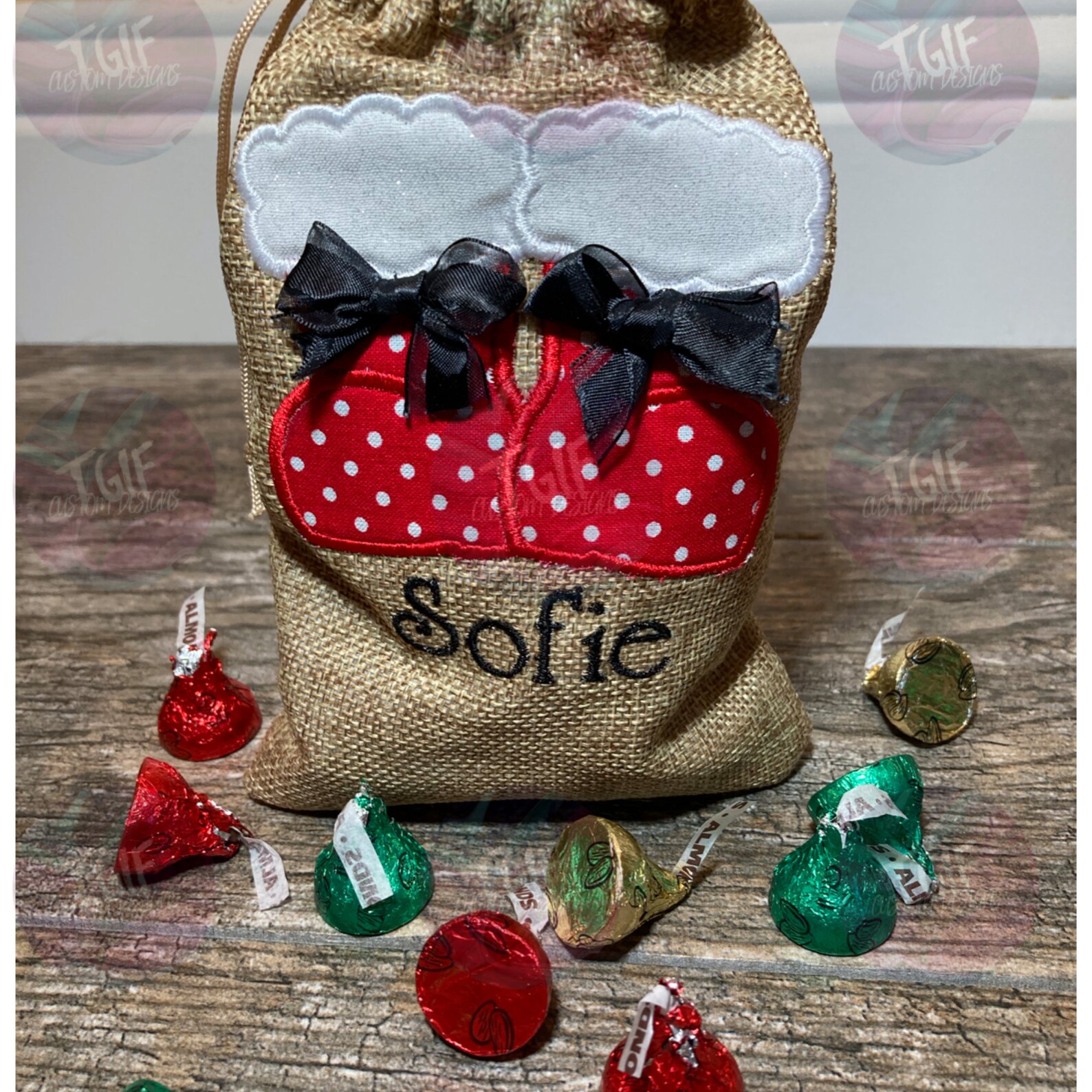 Christmas Mini Gift Bags With Cute Santa Booties, Christmas Gift Bags ...