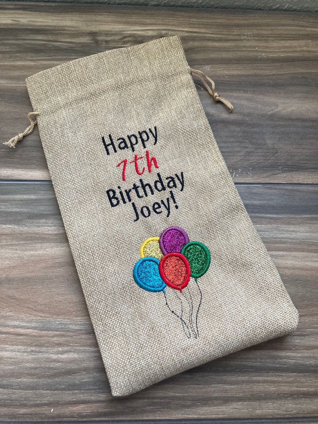 Happy Birthday Personalized Gift Bag With Balloons, Birthday ...