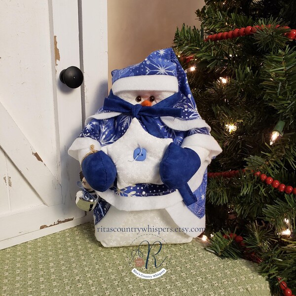 Blue Snowman Decor - Etsy