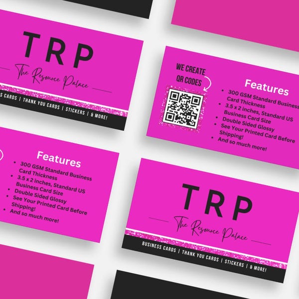Pink Business Cards - Etsy