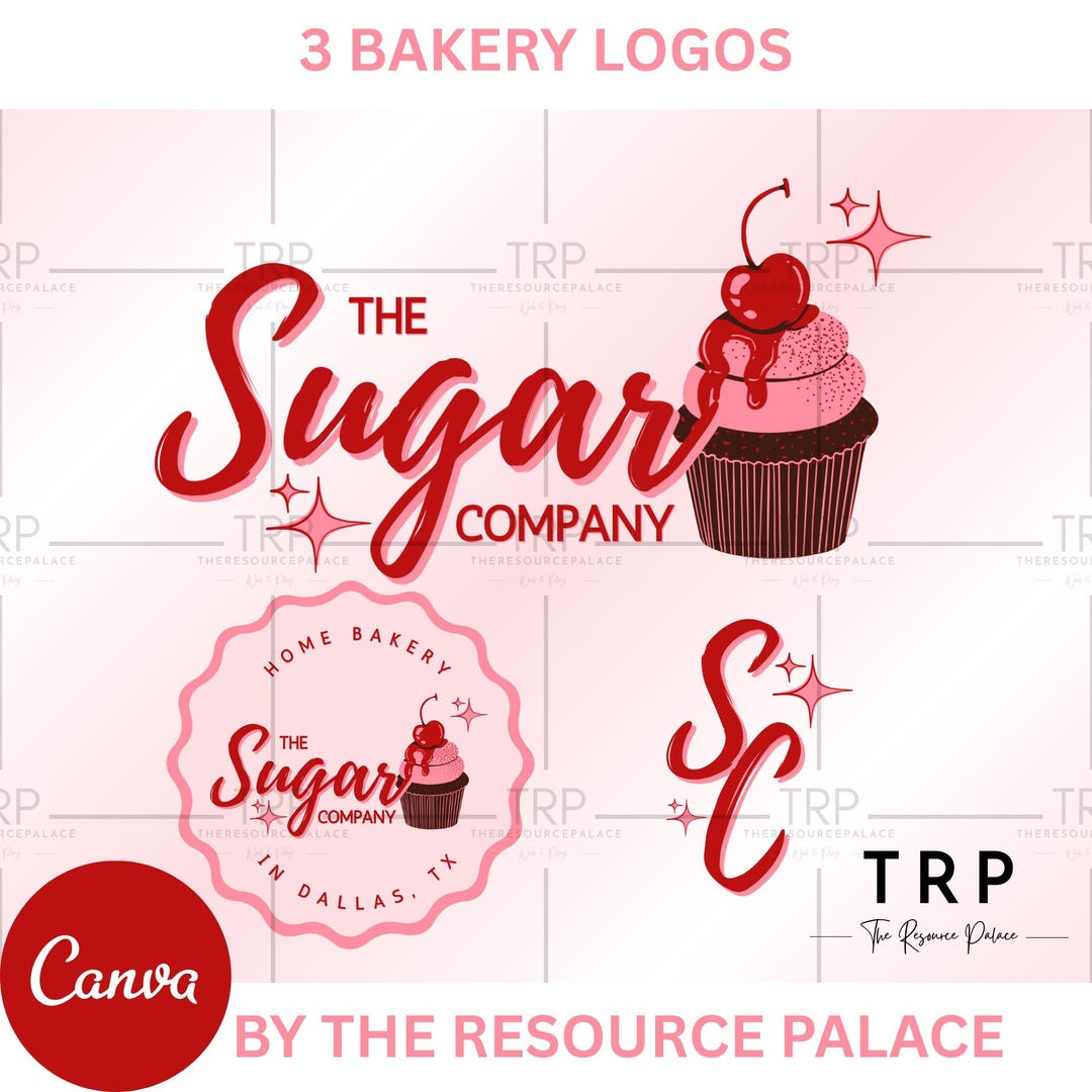 3 Canva Bakery Logos Design Template | Cupcakes, Bake, Home, Sweets ...