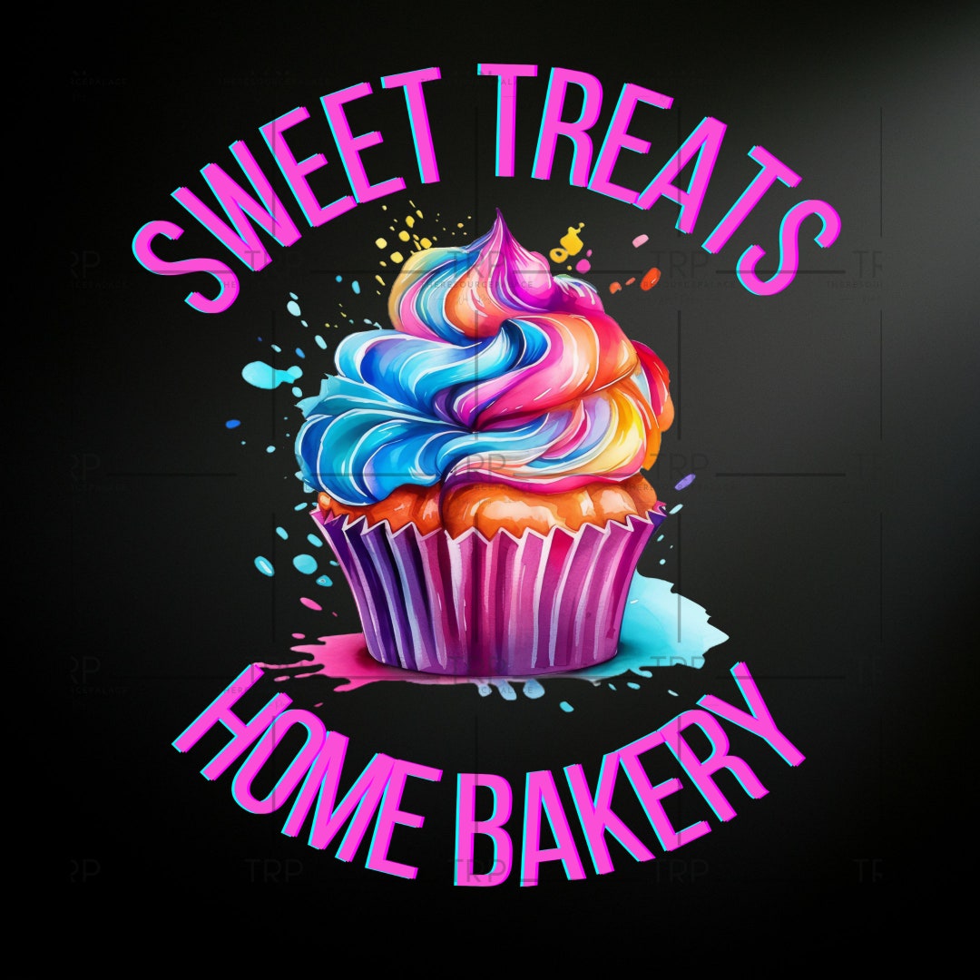 Custom Bakery Logo Design Home Bakery, Bake Shop, Sweets, Cupcake, Pink ...