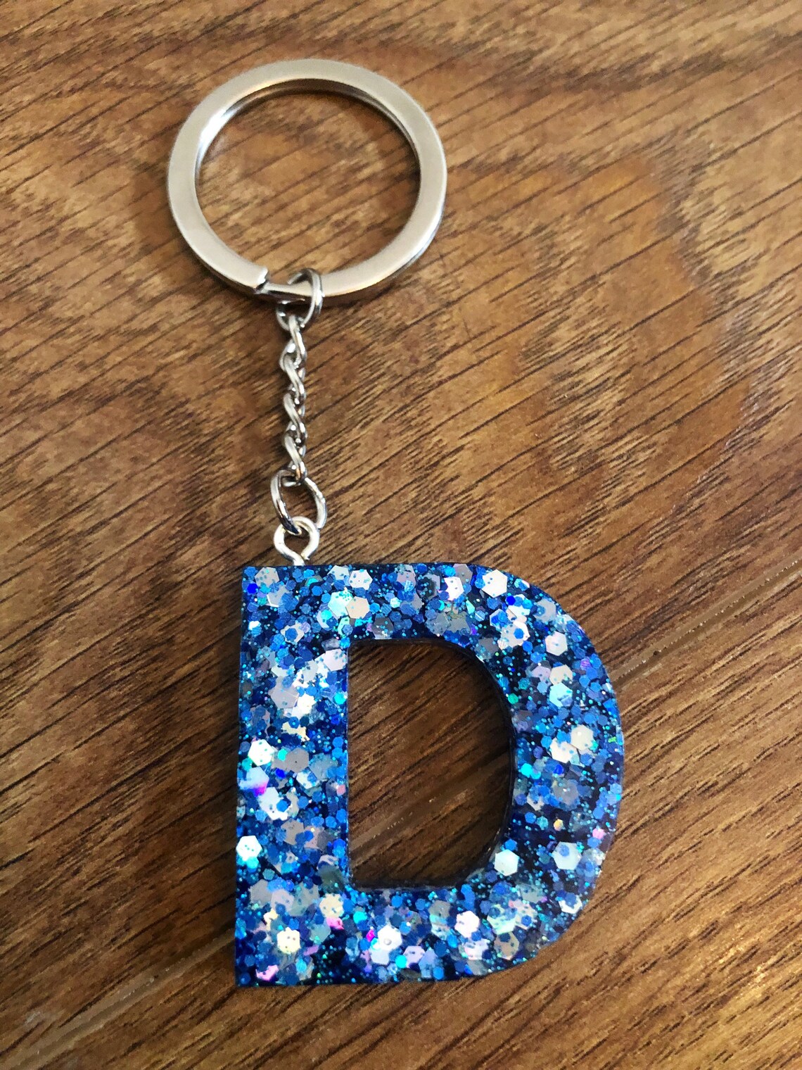 Handmade resin letter D keyring keychain charm | Etsy