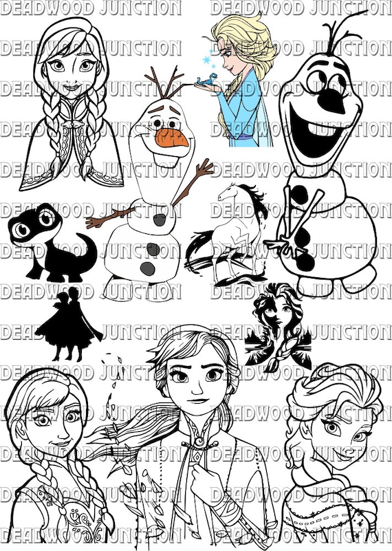 Frozen SVG PNG DXF 200 Plus Bundle - Etsy