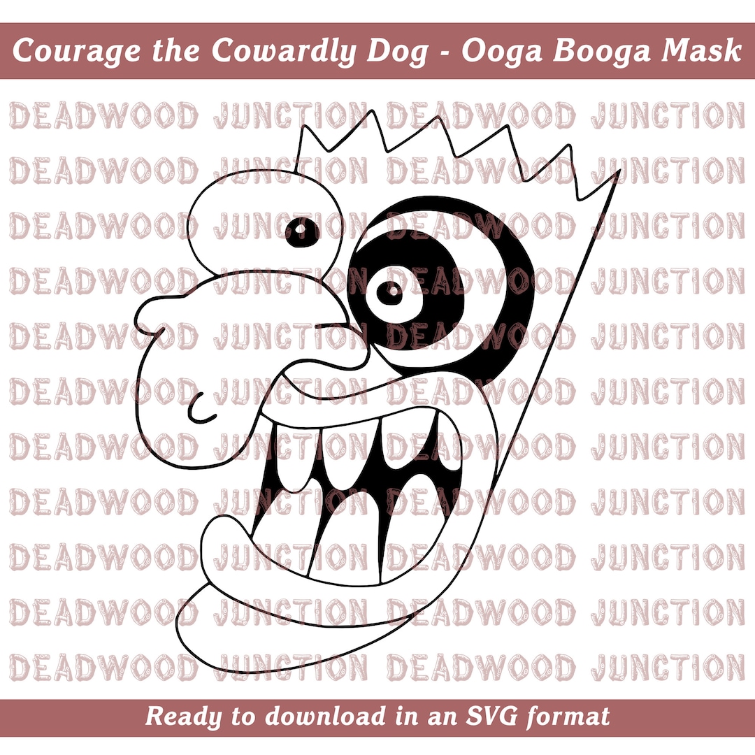 Courage the Cowardly Dog - Ooga Booga Mask SVG File - Etsy