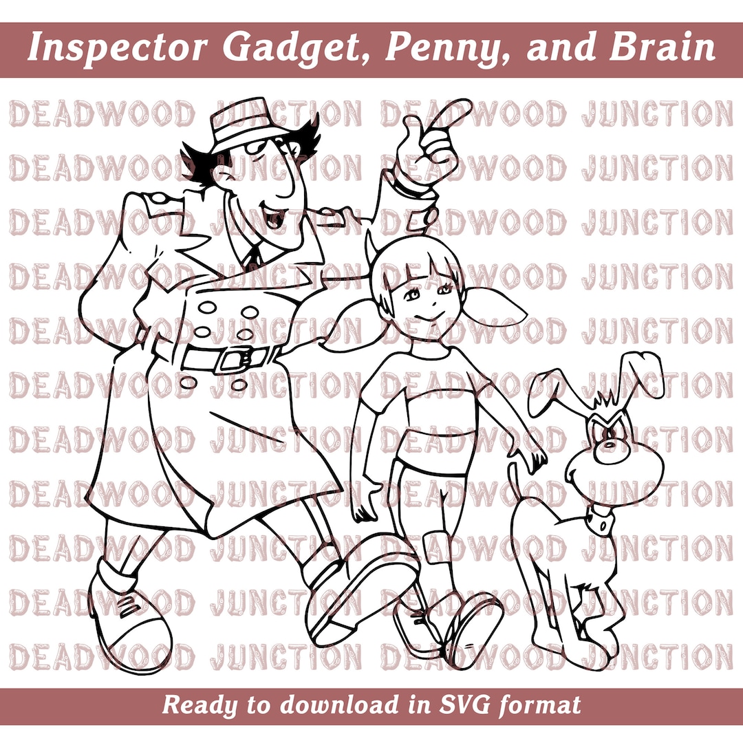 Inspector Gadget, Penny, and Brain - Svg File - Etsy