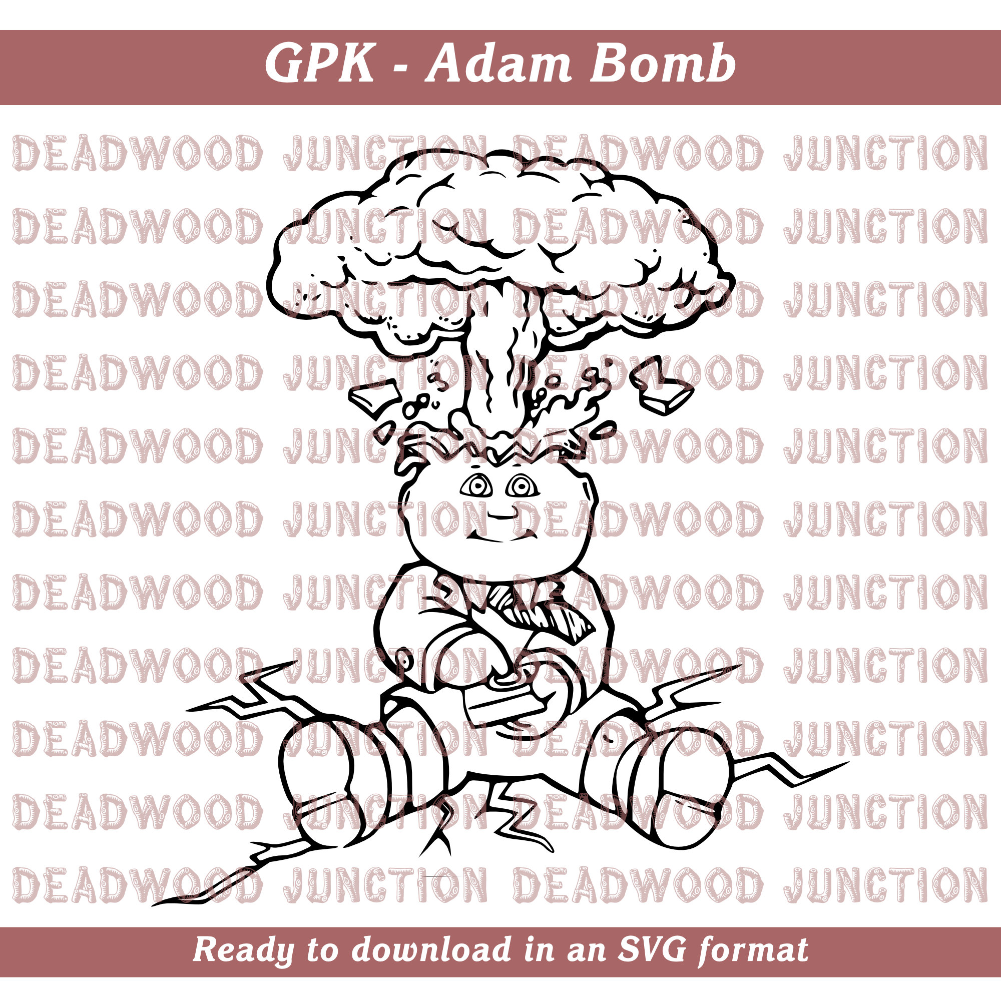 Garbage Pail Kids Adam Bomb SVG File Great for T-shirts - Etsy