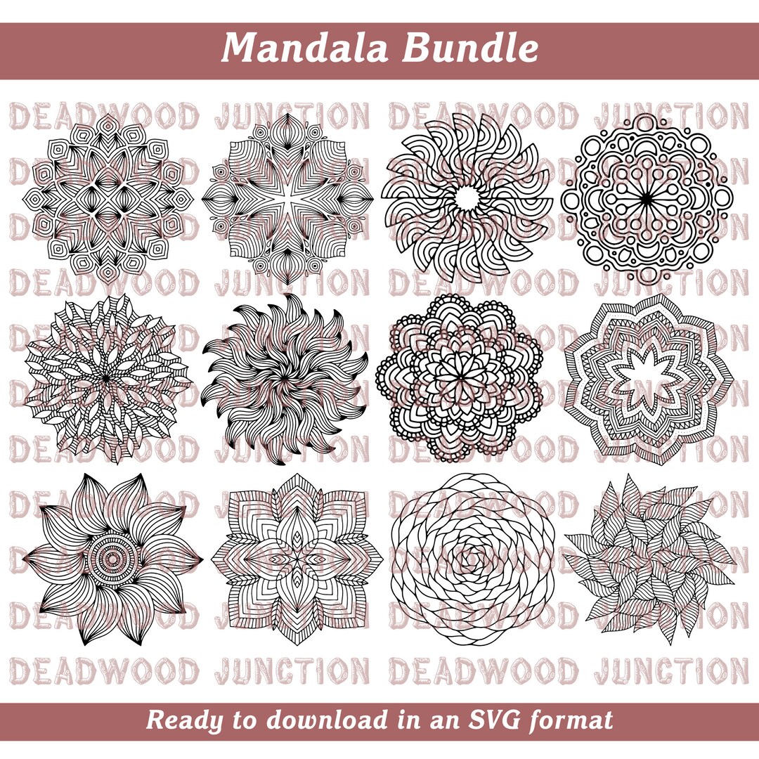 Mandala Design Bundle | Trippy Designs | Great for Laser Engraving ...