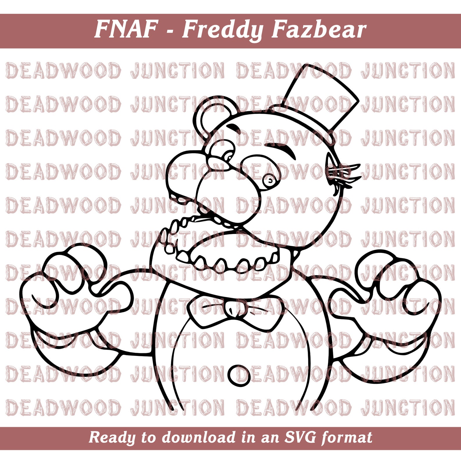 FNAF | Freddy Fazbear | SVG File | Great for T-shirts or Cricut ...