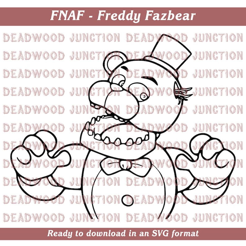 FNAF Freddy Fazbear SVG File Great for T-shirts or - Etsy