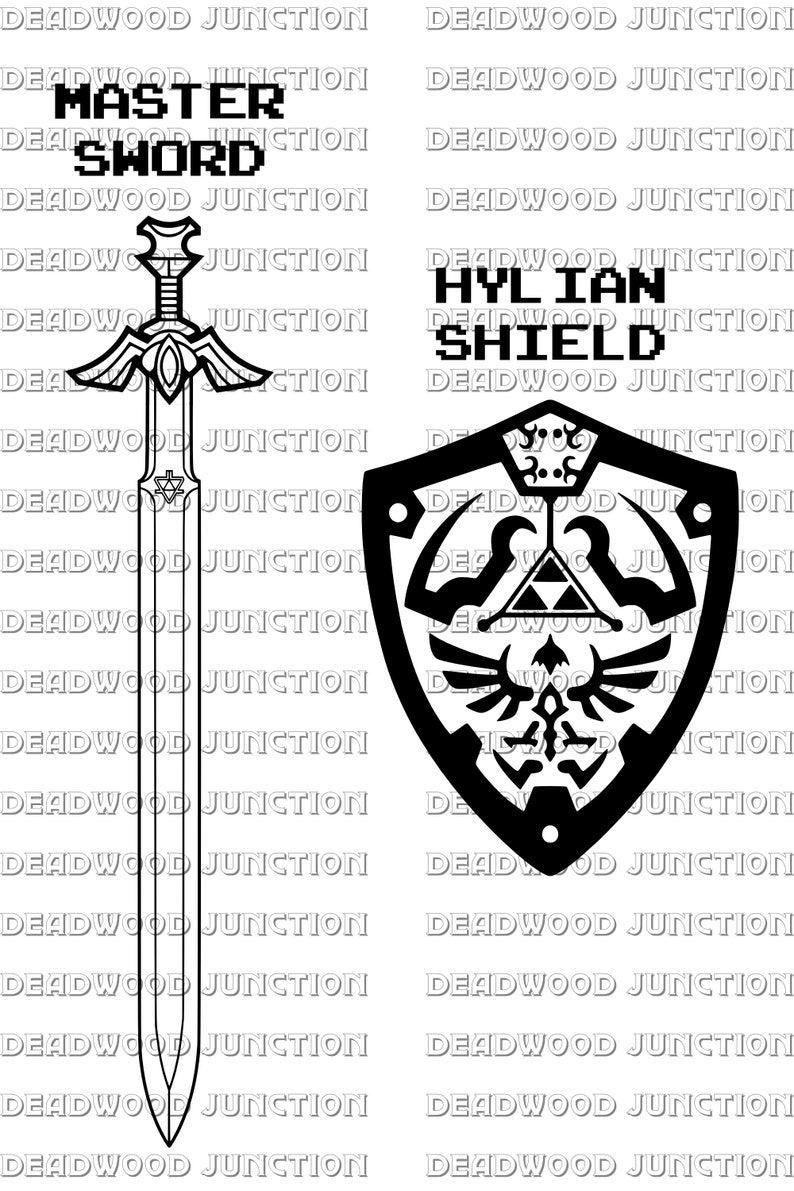 Link Legend of Zelda Master Sword and Hylian Shield - Etsy