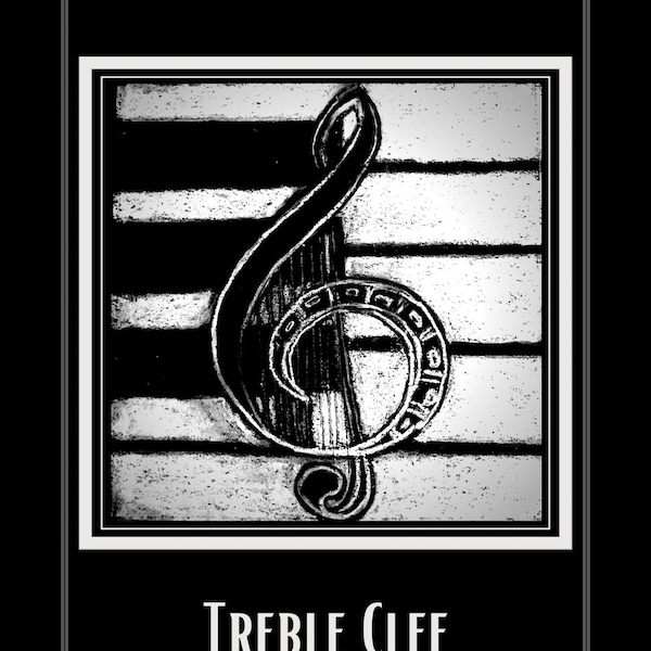 Treble Clef Posters - Etsy