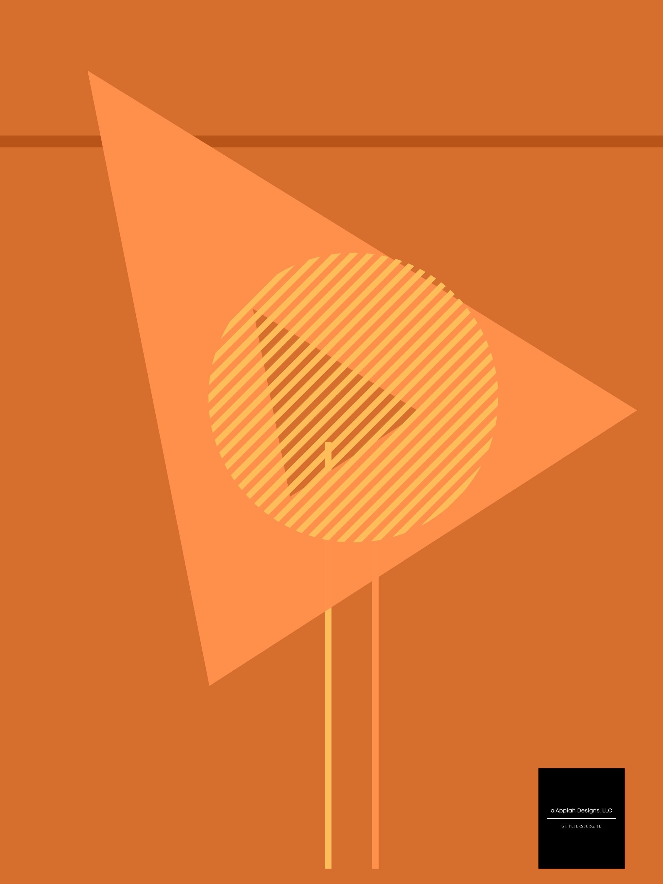 Digital Download Printable Abstract Wall Art Set of 3, Orange-themed ...