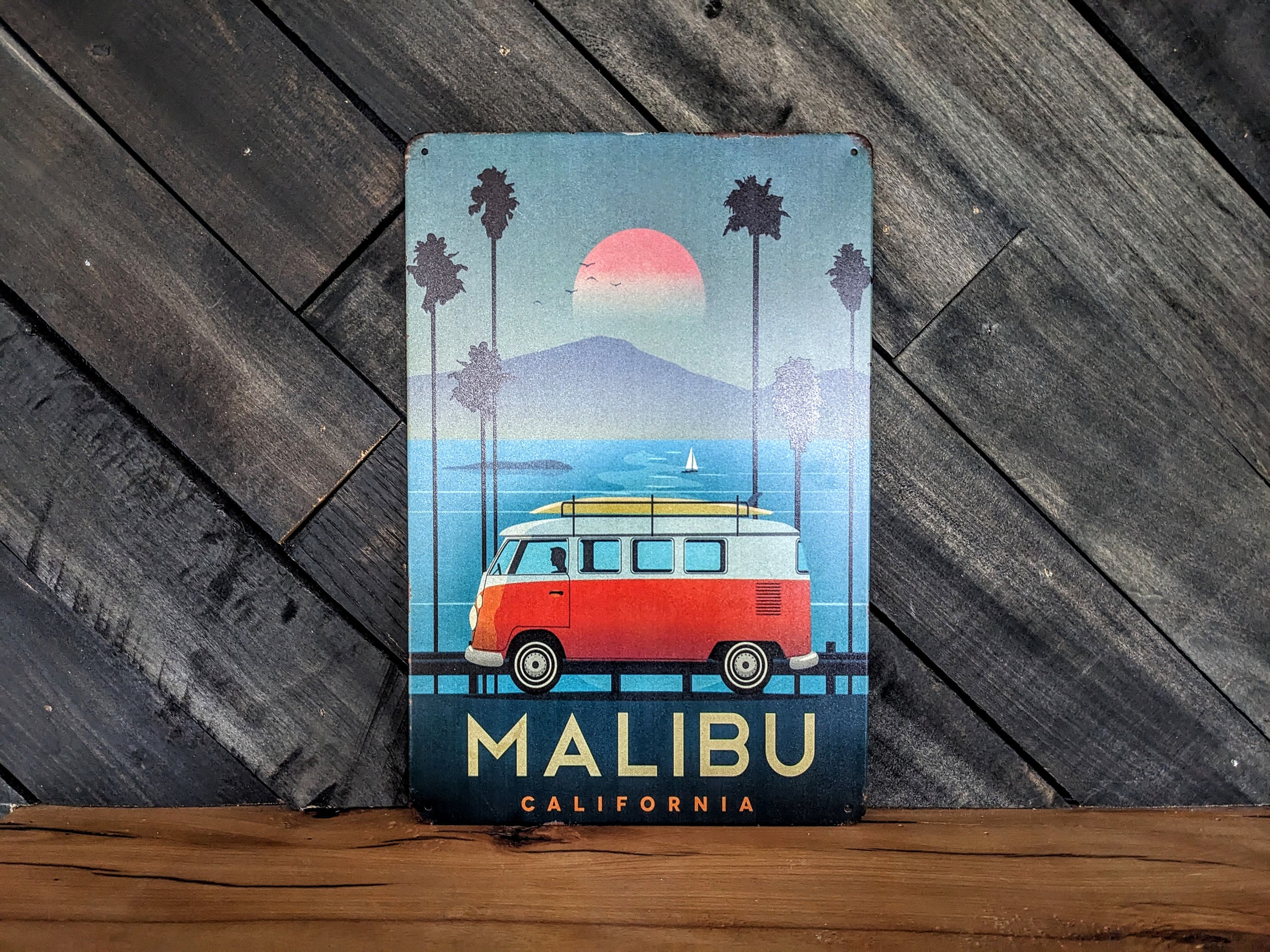 Retro Malibu Sign - Etsy
