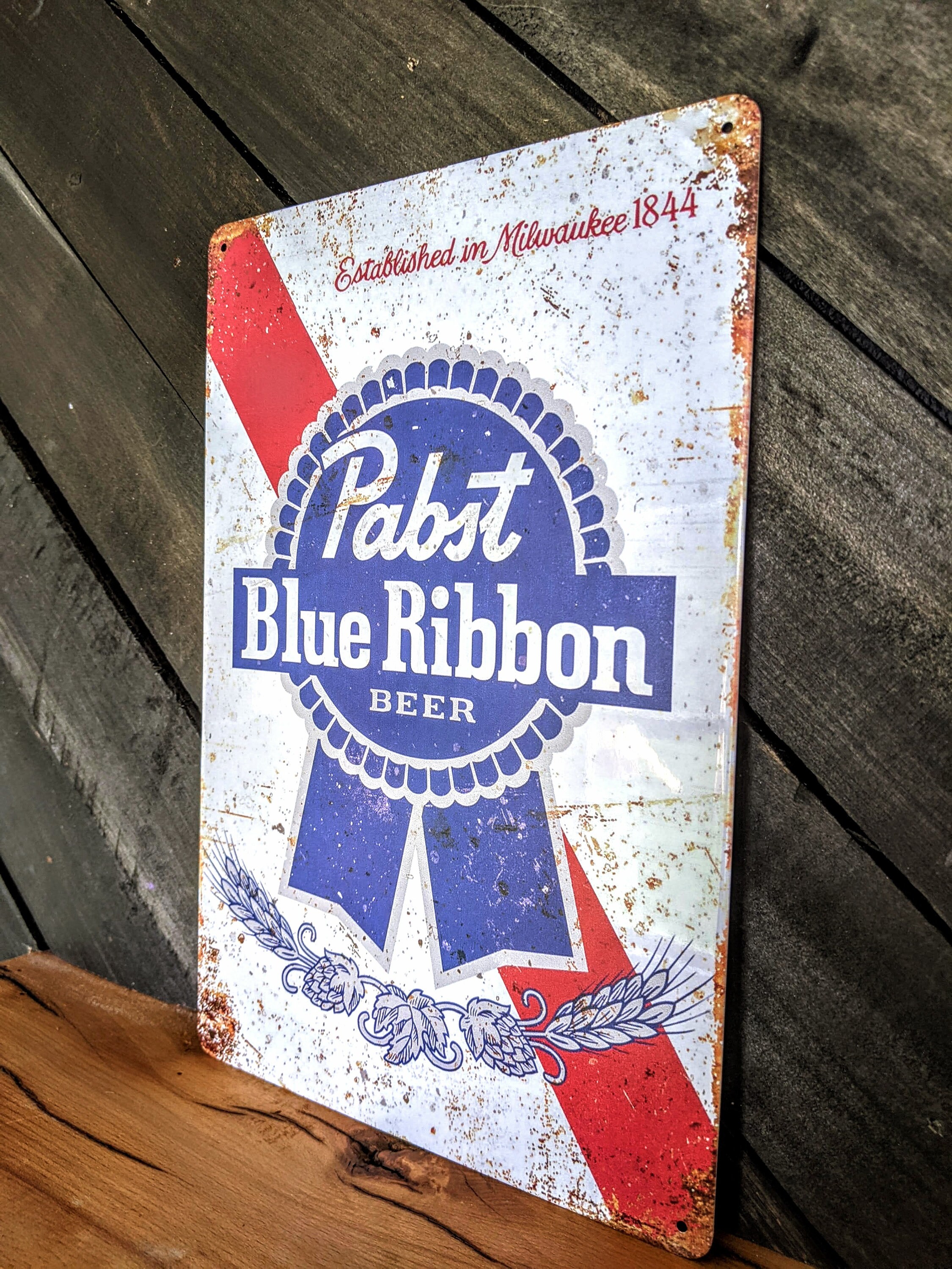 Pabst Blue Ribbon Sign Antique Style Pabst Beer Sign - Etsy