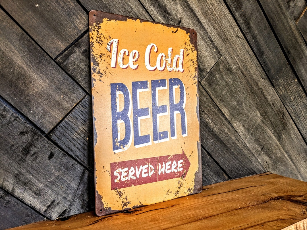 Ice Cold Beer Sold Here Sign - Etsy