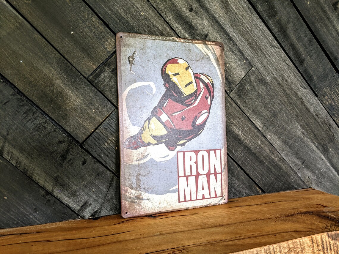 Classic Iron Man Sign Retro-style Comic Signs - Etsy