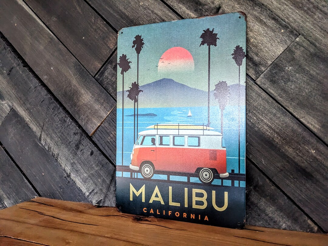 Retro Malibu Sign - Etsy