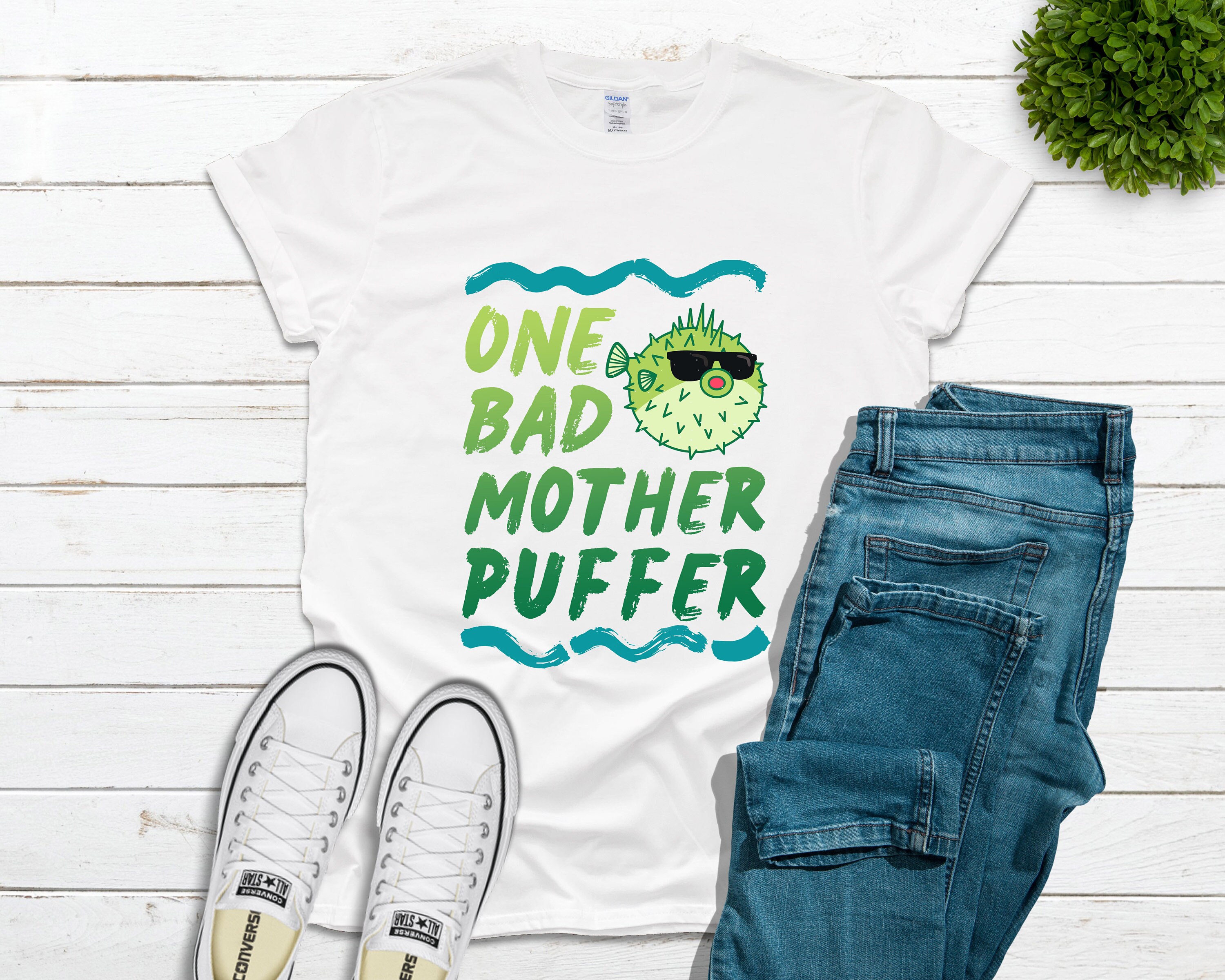 One Bad Mother Puffer Shirt Unisex Sizing Pufferfish Pun | Etsy