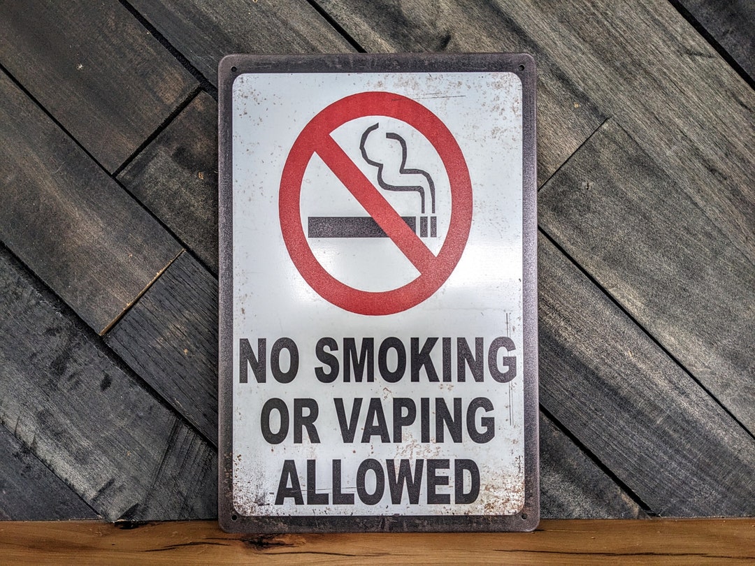 No Smoking or Vaping Allowed Sign - Etsy