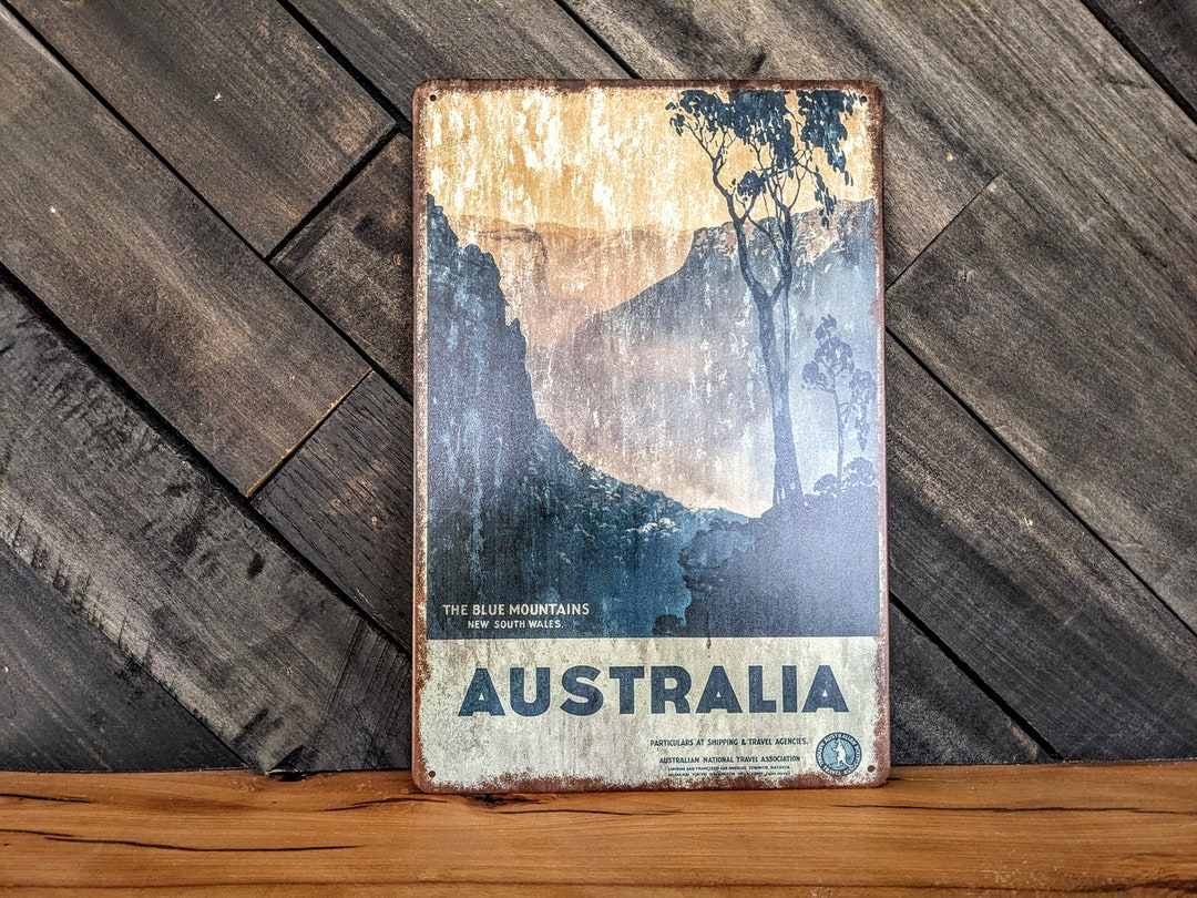 Australia Sign Blue Mountains New South Wales Travel Sign - Etsy