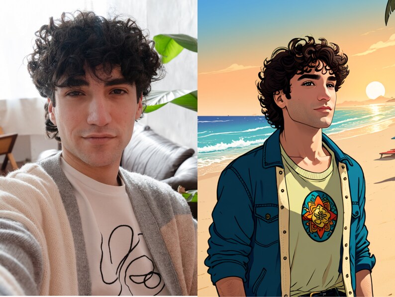 GTA Custom Portrait, Customized 2D GTA Drawing, Personalized Gift for ...