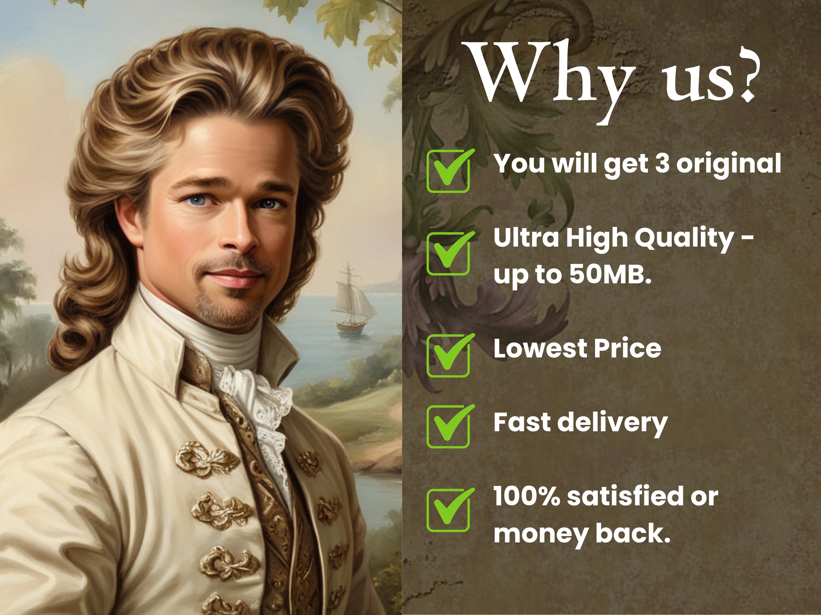 Personalized Renaissance Portrait, Custom King or Queen Renaissance ...