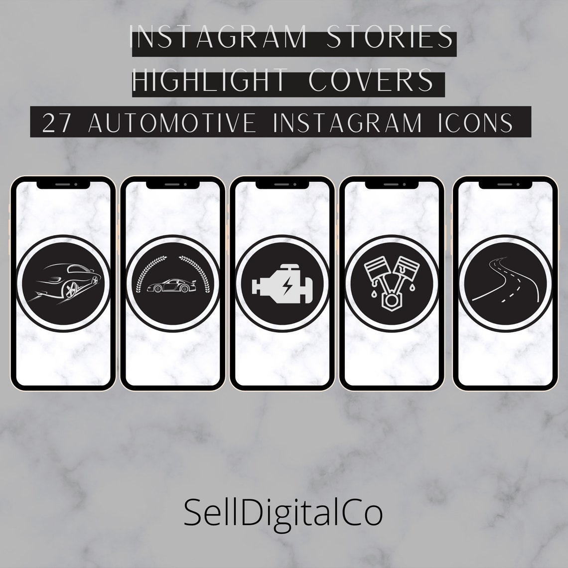 Automotive Instagram Highlight Icons, Car Highlights, Automotive Icons ...