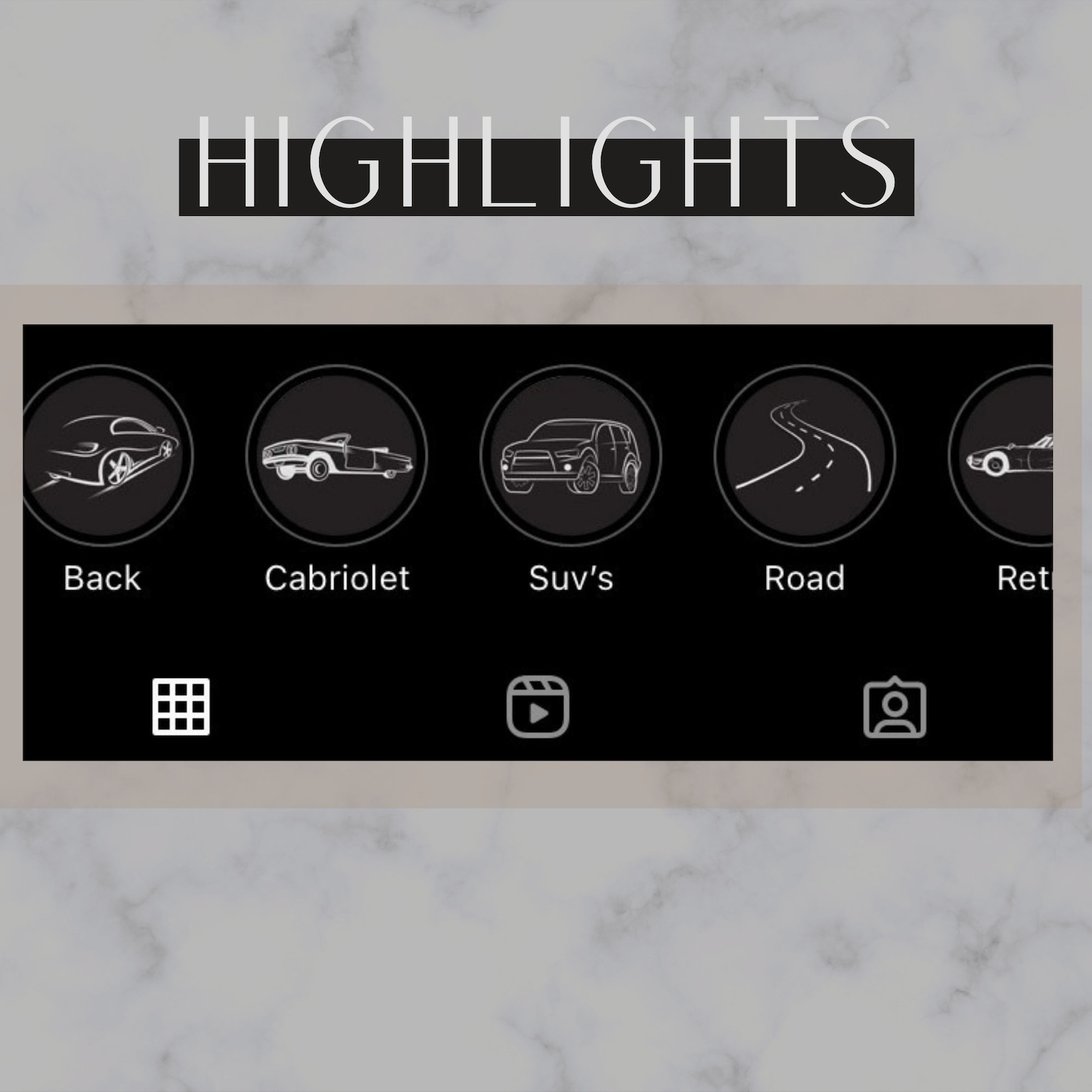 Automotive Instagram Highlight Icons, Car Highlights, Automotive Icons ...