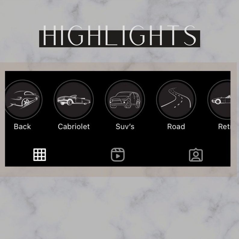 Automotive Instagram Highlight Icons, Car Highlights, Automotive Icons ...