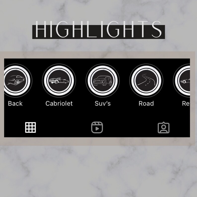 Automotive Instagram Highlight Icons, Car Highlights, Automotive Icons ...