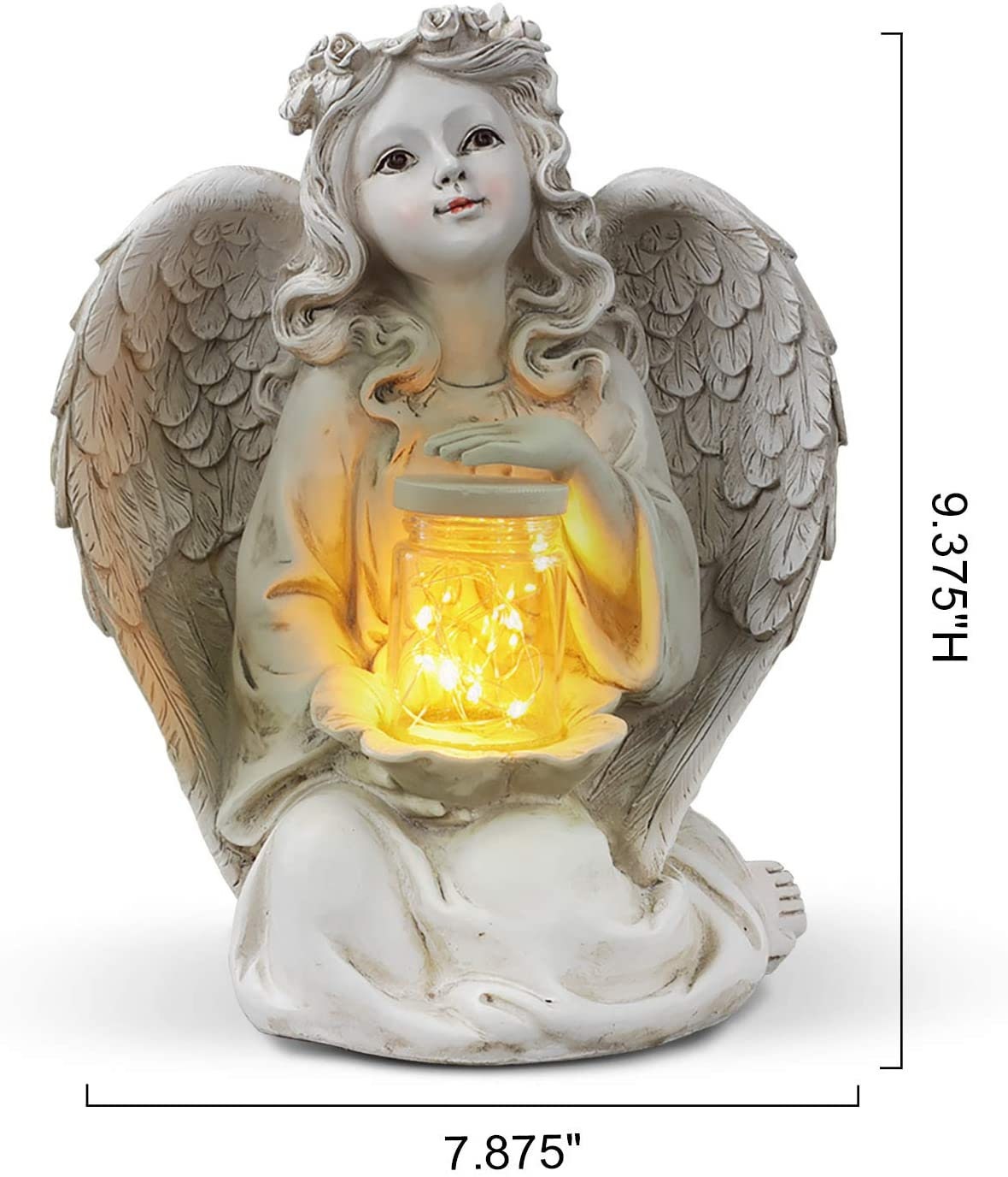 Guardian Angel Garden Statue Solar Lights Angel Decorations Etsy
