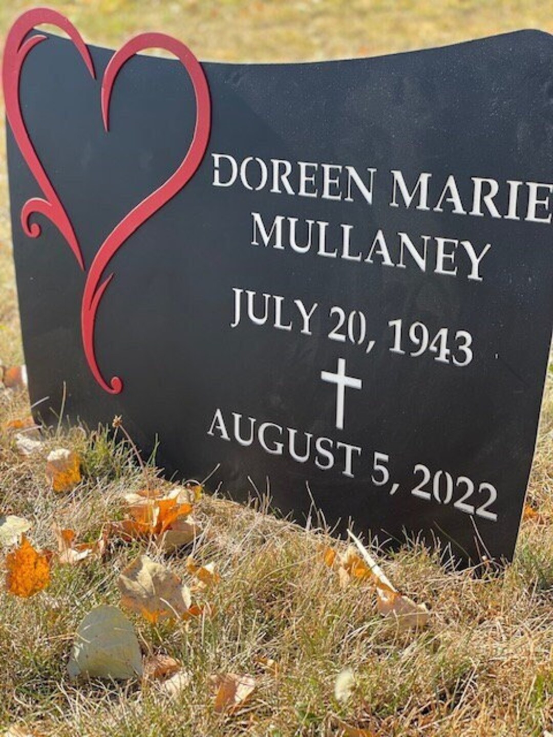 PERSONALIZED Grave Marker Headstone, Custom Name Memorial Plaque, Lost ...