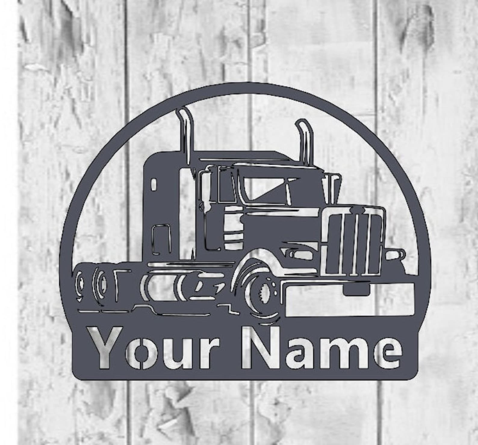 PERSONALIZED Trucker Sign, 18 Wheeler, Peterbilt, Kenworth, Trucking ...