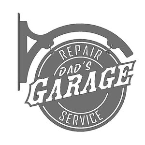 Personalized Hanging Garage Sign Metal Steel, Fathers Day Gift, Large ...