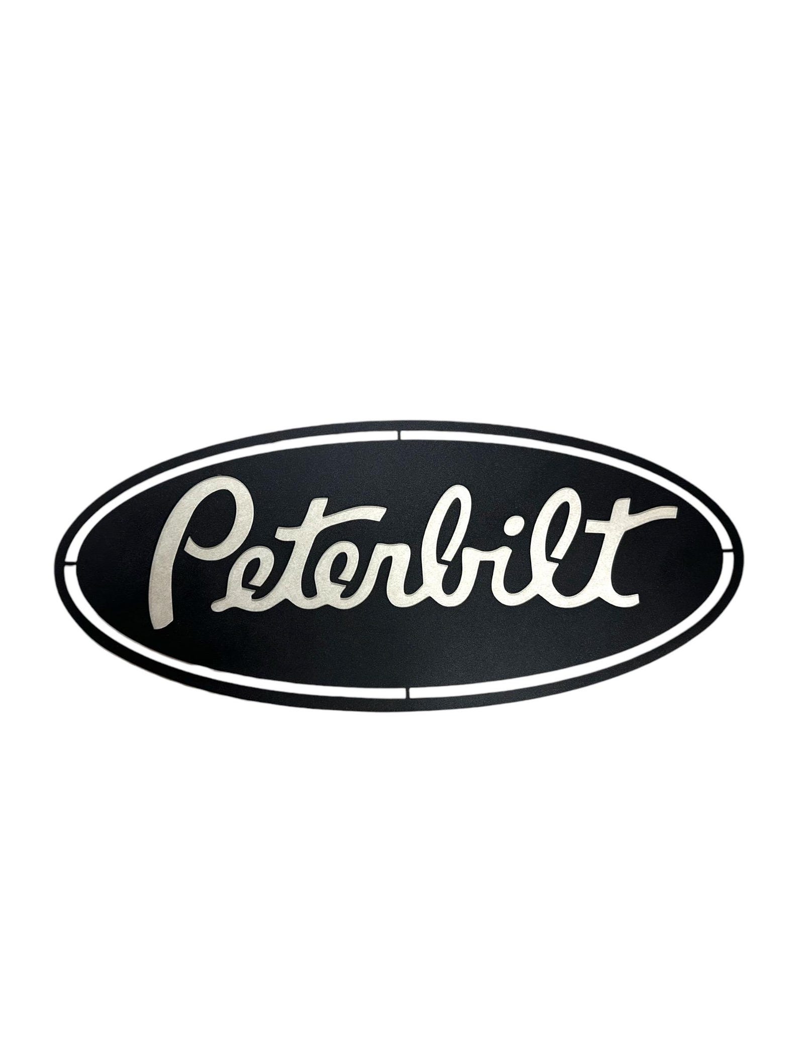PETERBILT Metal Sign – Trucking Logo Wall Art, Mancave & Garage Decor ...