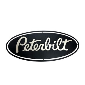 PETERBILT Metal Sign – Trucking Logo Wall Art, Mancave & Garage Decor ...