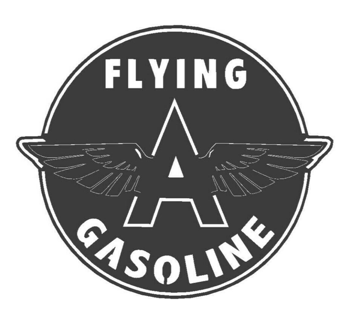 Flying A Gasoline Shield Vintage Oil Gas Pump Metal Sign Mobil | Etsy