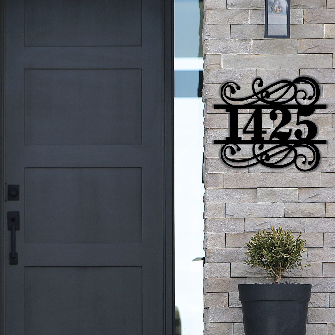 PERSONALIZED Modern House Number Address Signs Large House Numbers ...