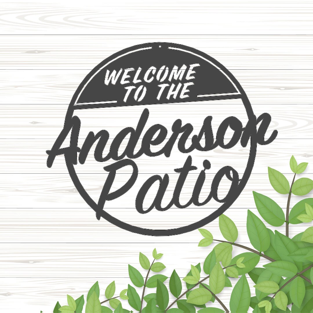 PERSONALIZED Welcome Outdoor Sign, Custom Last Name Patio Decor, Circle ...