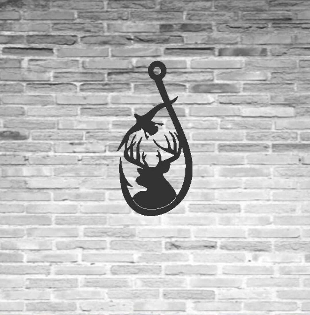 Hunting Fishing Sign, Home Decor, Hunter Gift, Elk Deer Camp Sign ...