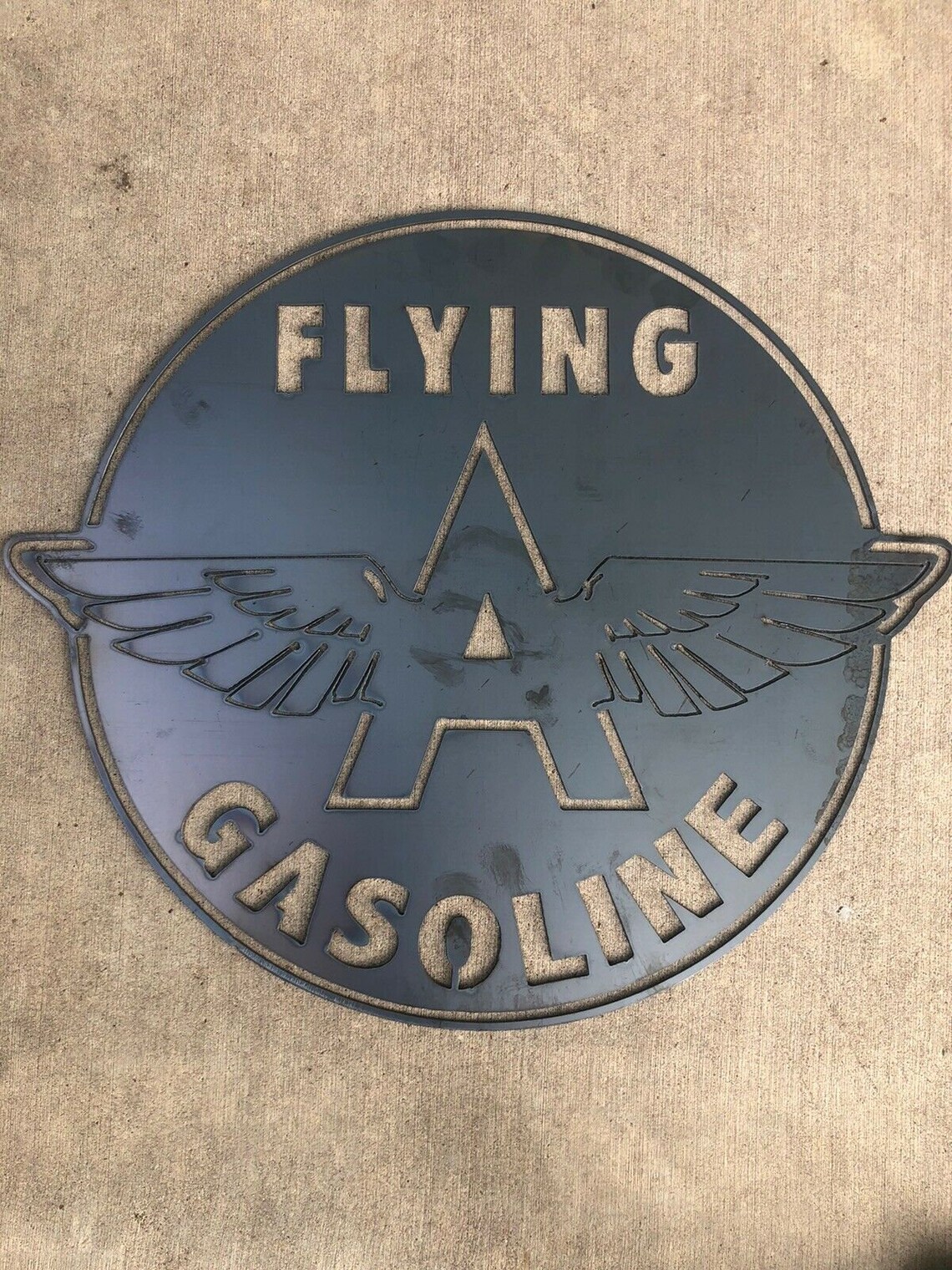 Flying A Gasoline Shield Vintage Oil Gas Pump Metal Sign Mobil | Etsy